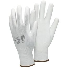 ECD Germany 36 Paar Arbeitshandschuhe mit PU-Beschichtung, Größe 9-L, Weiß, Mechanikerhandschuhe Montagehandschuhe Schutzhandschuhe Gartenhandschuhe Handschuhe,