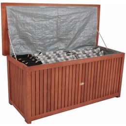 Spetebo - Akazie Auflagenbox washington mit Innenfolie - 133 x 58 x 55 cm - Holz Box für Stuhl Polster Auflagen