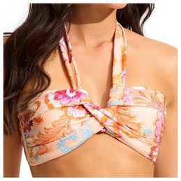 Seafolly - Women's Spring Festival Halter Bandeau - Bikini-Top Gr 34 orange