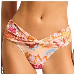 Seafolly - Spring Festival Twist Band Mini Hipster Pant - Bikini-Bottom Gr 34 orange