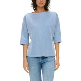 s.Oliver T-Shirt, 3/4-Arm, Teilungsnaht, für Damen, blau, 42