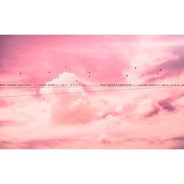 Komar Vliestapete "Cloud Wire" Tapeten Gr. B/L: 400 m x 250 m, Rollen: 1 St., rosa Vliestapeten