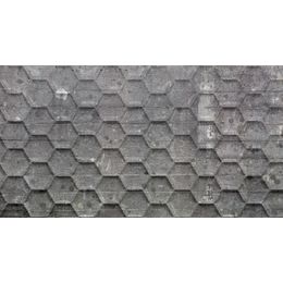 ARCHITECTS PAPER Fototapete "Atelier 47 Honeycomb 2" Tapeten Gr. B/L: 5 m x 2,7 m, grau (hellgrau) Fototapeten 3D
