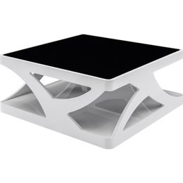 Couchtisch Salesfever Tische Gr. B/H/T: 90 cm x 38 cm x 90 cm, schwarz-weiß (weiß, schwarz, weiß, schwarz) Salesfever