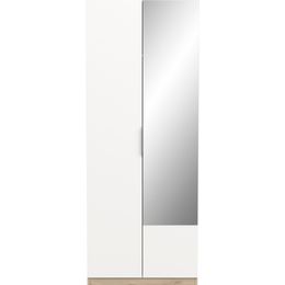 Drehtürenschrank Demeyere Group "Kinderkleiderschrank, mit Spiegel" Schränke Gr. B/H/T: 79,4 cm x 203 cm x 51,10 cm, 2 St., weiß (kronberg eich, matt weiß) Drehtürenschränke