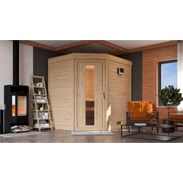 Karibu Sauna ""Marvin " naturbelassen" Saunen beige (naturbelassen) Saunen