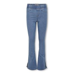 KIDS Only Skinny-fit-Jeans KOGMIST SKINNY FLARED SLIT JEGGING DNM, blau