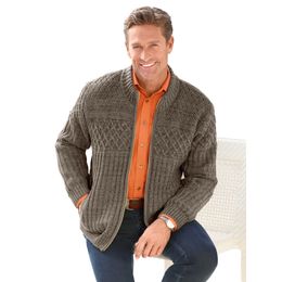 Strickjacke Marco Donati Gr. 48, beige (schilf, meliert) Herren Strickjacken