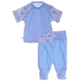 La Bortini Shirt & Hose Baby Set 2tlg Hose mit Fuß und T-Shirt aus reiner Baumwolle