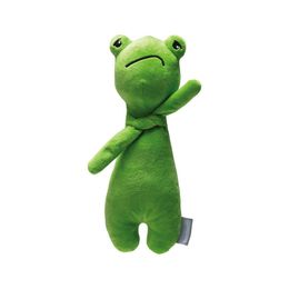 Beeztees Tierkuscheltier Hundespielzeug Grumpy Froggy aus Plüsch grün