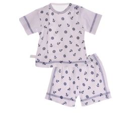 La Bortini Shorty Baby Sommer Anzug 2tlg T-Shirt und Shorts aus reiner Baumwolle