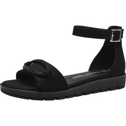 Marco Tozzi® Sandaletten, Lederoptik, Strass-Applikation, für Damen, schwarz, 38