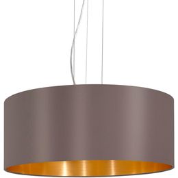Hängeleuchte Eglo "MASERLO" Lampen Gr. 3 flammig, Ø 53 cm, braun (cappuccino, goldfarben, nickelfarben) Pendelleuchten und Hängeleuchten