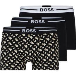 BOSS Bold Pants kurz, 3er-Pack, Logo-Bund, für Herren, schwarz, XL