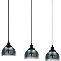 Hängeleuchte Eglo "BELESER" Lampen Gr. 3 flammig, schwarz (schwarz, transparent) Pendelleuchten und Hängeleuchten