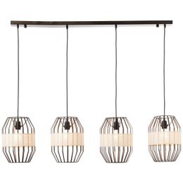 Pendelleuchte Brilliant "Slope" Lampen Gr. Höhe: 120 cm, schwarz (schwarz, natur) Pendelleuchten und Hängeleuchten