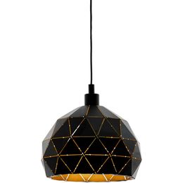 Pendelleuchte Eglo "ROCCAFORTE" Lampen Gr. 1 flammig, Ø 40 cm Höhe: 110 cm, goldfarben (schwarz, goldfarben) Pendelleuchten und Hängeleuchten