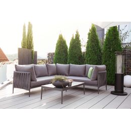 bellasole Garten-Essgruppe BELLA SOLE Sitzmöbel-Sets Gr. B/H/T: 233 cm x 70 cm x 233 cm, Polyester, grau (dark grey) Outdoor Möbel Bestseller