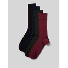 Socken in Feinripp-Optik im 4er-Pack