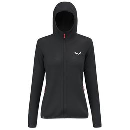 Salewa - Women's Puez Waffle Hybrid PL Hooded Jacket - Fleecejacke Gr 36 schwarz