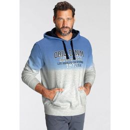 Arizona Kapuzensweatshirt mit modischem Farbverlauf, blau|grau