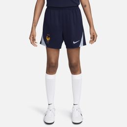 FFF Strike Nike Dri-FIT Strick-Fußballshorts für Damen - Blau