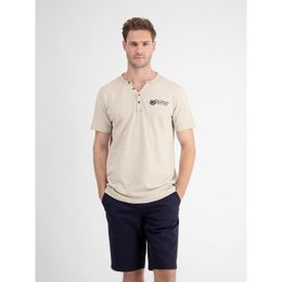Lerros Henleyshirt »Serafino für Herren in sportlicher Optik« LIGHT DUNE BEIGE XXL XXL Gewaschenes T-Shirt
