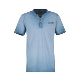 Lerros Henleyshirt »Serafino für Herren in sportlicher Optik« STORM BLUE M M Gewaschenes T-Shirt