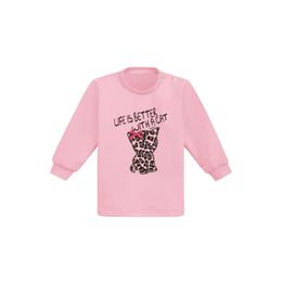 TRIGEMA Sweatshirt »Sweatshirt mit süßem Katzen-Print« rosé 104 104 Leichte Sweat-Qualität