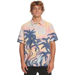 Quiksilver Kurzarmhemd »Sluggan« Pastel Turquoise S - US-Größen US-Größen S Stoff: Popeline-Baumwollstoff