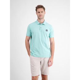 Lerros Poloshirt &raquo;Unifarbenes Poloshirt&laquo; COASTAL SEA BLUE XL XL Logo-Badge auf der Brust
