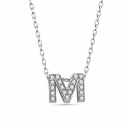 dKeniz Kette mit Anhänger »Buchstabe M 925/- Sterling Silber« weiß 40cm+3cm Moderner Schmuck