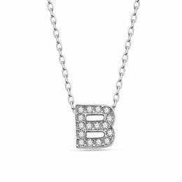 dKeniz Kette mit Anhänger »Buchstabe B 925/- Sterling Silber« weiß 40cm+3cm Moderner Schmuck