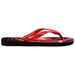 Havaianas - Kid's Top Marvel Logomania - Sandalen Brazil 35/36 | EU 37-38 rot/schwarz