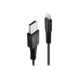 Lindy USB-Kabel USB 2.0 Apple Lightning Stecker, USB-A Stecker 3.00 m Schwarz 31293