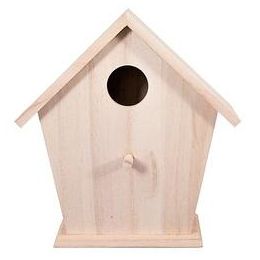 buttinette Vogelhaus aus Holz, 16 x 8 x 17,5 cm