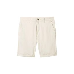 Tom Tailor Herren Slim Chino Shorts, weiß, Uni, Gr. 28