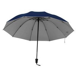 Livepac Office Taschenregenschirm Taschen-Regenschirm / Taschenschirm / innen silber / Aussenfarbe: dunk