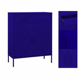 vidaXL Kleiderschrank Lagerschrank Marineblau 80x35x101