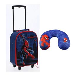 MARVEL Trolley MARVEL Spiderman Kinder 2tlg Set Kinderkoffer Koffer Reisekissen