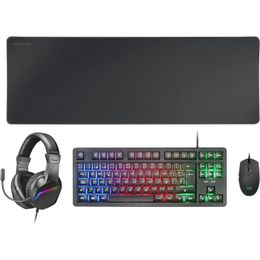 MARSGAMING MCP-RGB3, Pack Gaming Fixed RGB Tastatur- und Maus-Set