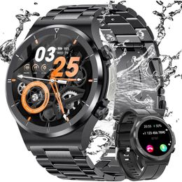 HASAKEI Herren's Telefonfunktion IP68 Wasserdicht 300 mAh Fitness Tracker Smartwatch (1