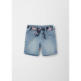 s.Oliver Bermudas Jeans-Bermuda / Loose Fit / Super High Rise / Wide Leg / Bindegürtel Waschung