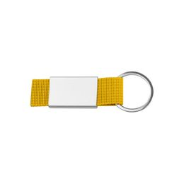 Livepac Office Schlüsselanhänger Schlüsselanhänger mit gelben Stoffbändchen