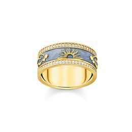 Thomas Sabo Fingerring Thomas Sabo Ring blau vergoldet TR2450-565-1-56