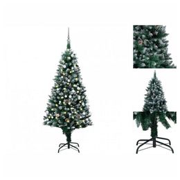 vidaXL Künstlicher Weihnachtsbaum Künstlicher Weihnachtsbaum mit LEDs Kugeln Zapfen 180 cm