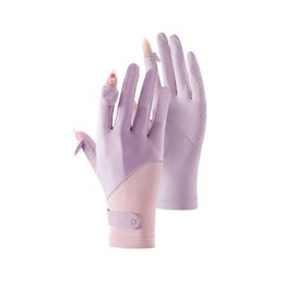 Achiount Reithandschuhe Anti UV Handschuhe Damen Sonnenschutzhandschuhe Fahrradhandschuhe