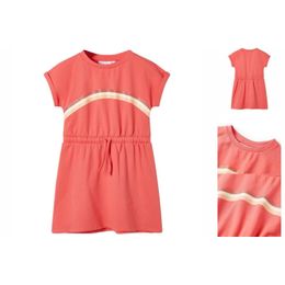 vidaXL A-Linien-Kleid Kinderkleid mit Kordelzug Korallenrosa 92