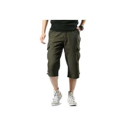 KIKI 3/4-Jeans Cargo Shorts Herren Kurze Outdoor Bermuda Kurze Hose Atmungsaktiv