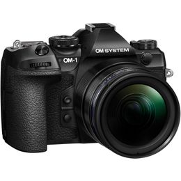 Systemkamera "OM-1 Mark II mit M.Zuiko Digital 12-40mm f2.8 PRO Objektiv" Fotokameras schwarz Systemkameras